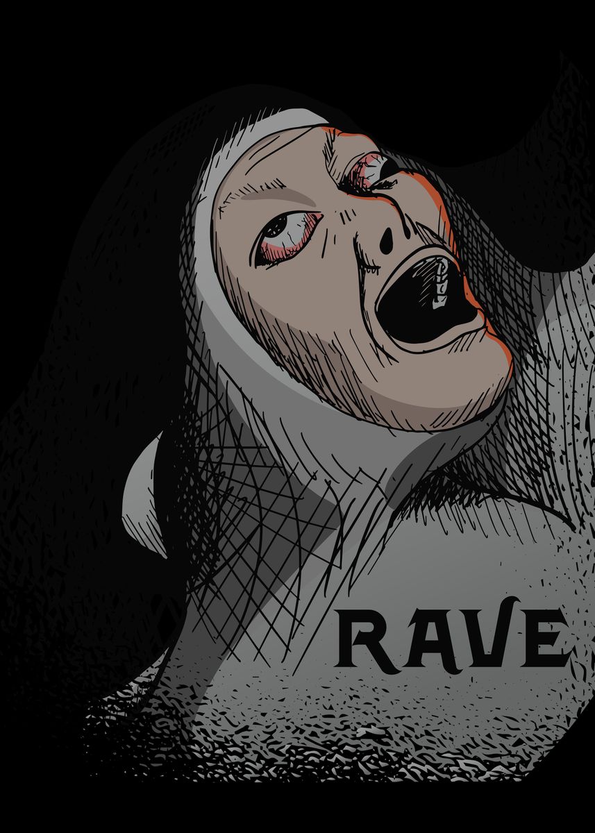 'Rave Nun Techno Party' Poster by Timo Bockrath | Displate