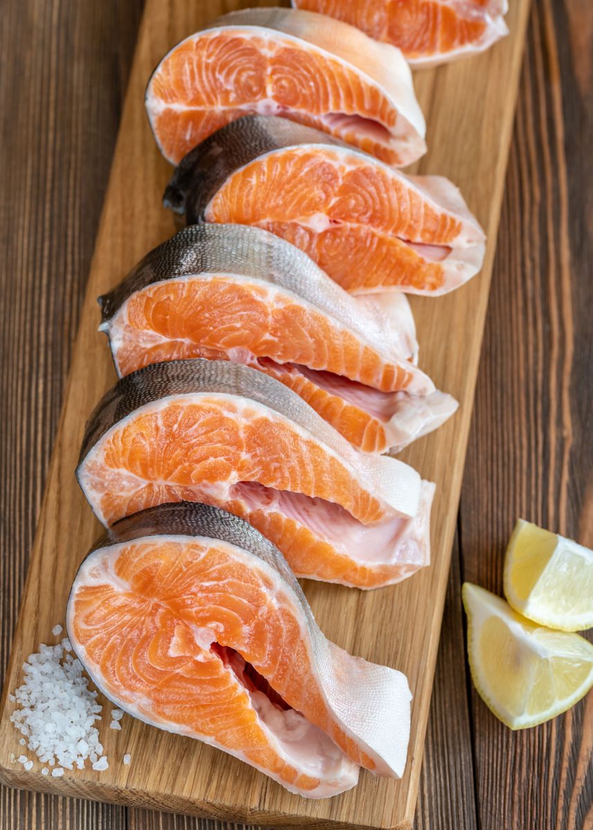 'Steaks of Arctic char' Poster by Oleksandr Prokopenko | Displate