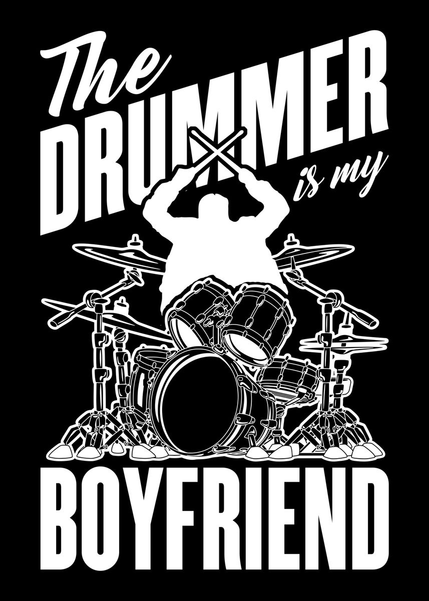'drum drummer girlfriend bo' Poster, picture, metal print, paint by ...