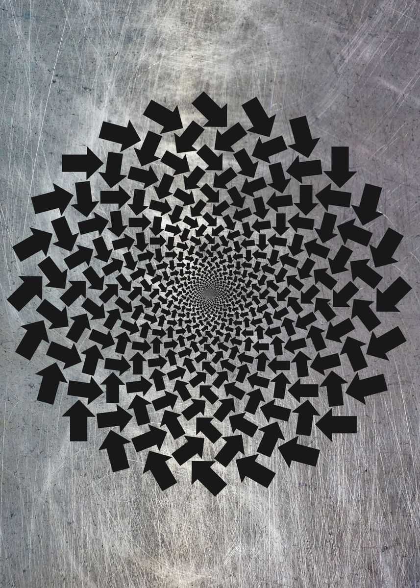 'ARROW VORTEX METALLIC' Poster, picture, metal print, paint by Atomic ...