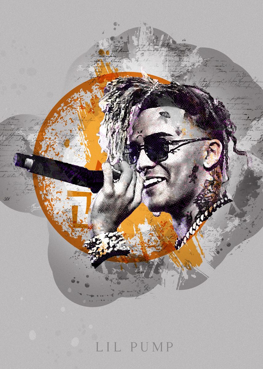 'Lil Pump' Poster, picture, metal print, paint by XiKu Fang | Displate
