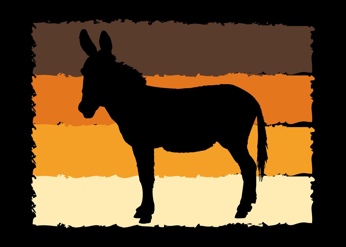 'Retro Donkey Mule Mules' Poster by DesignatedDesigner | Displate