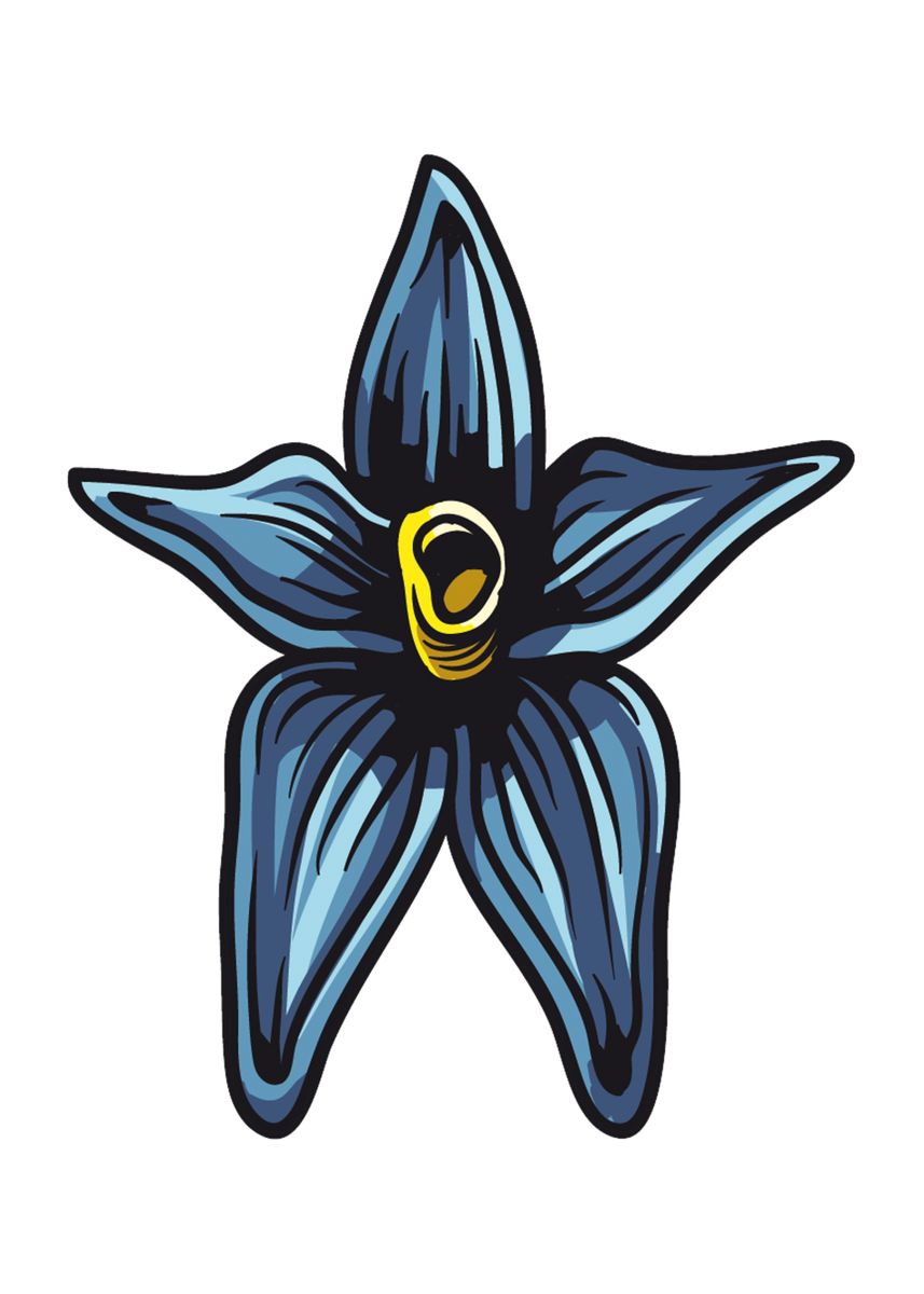 'Flower Botany Blue' Poster, picture, metal print, paint by ...