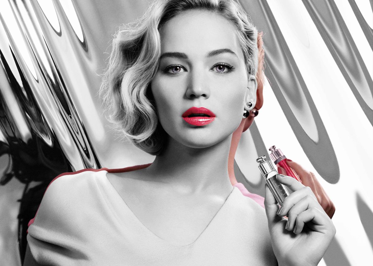 'Jennifer Lawrence Portrait' Poster by Simple Portraits | Displate