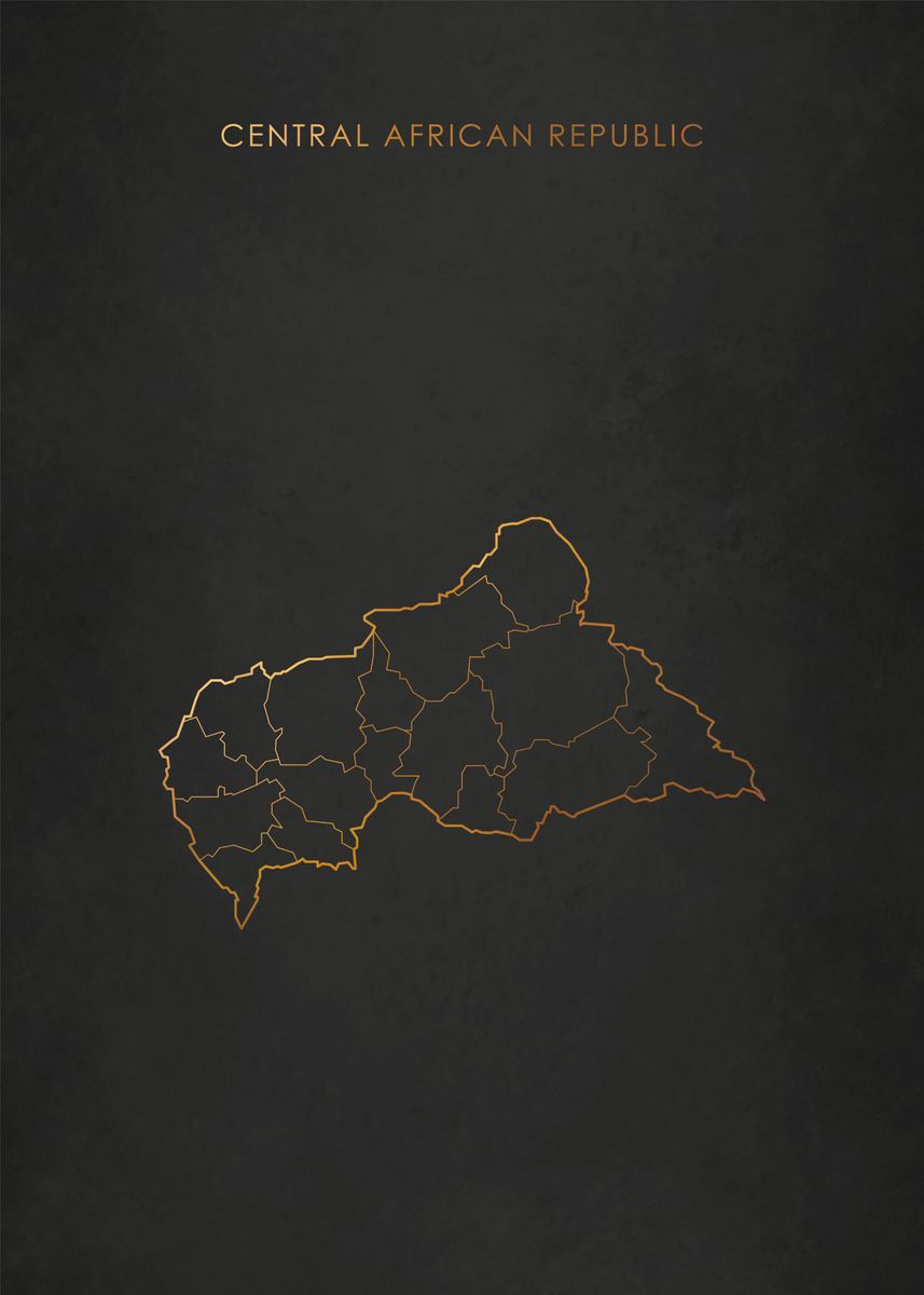 'Central African Republic' Poster, picture, metal print, paint by aio ...