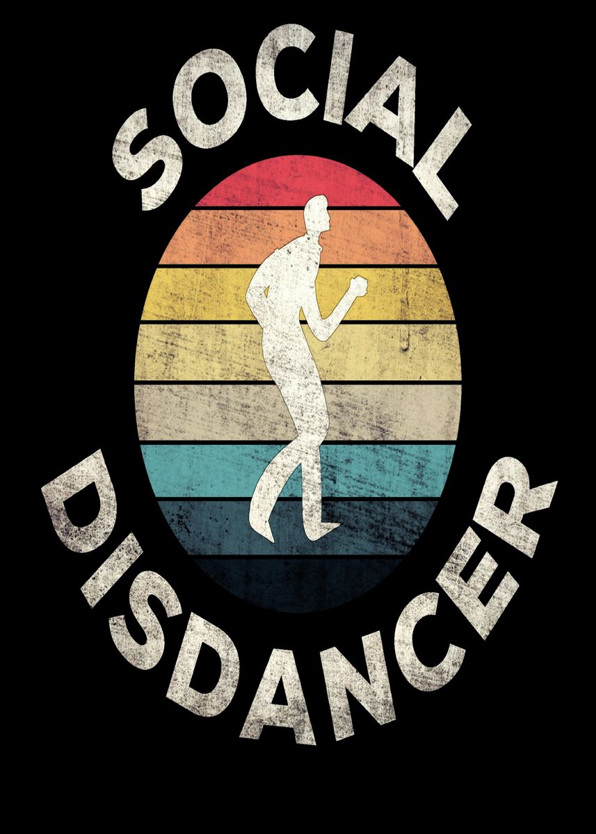 'Socialdistance Dance' Poster, picture, metal print, paint by ...