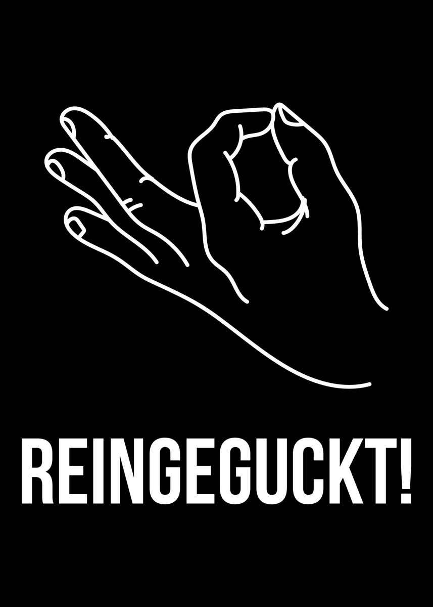 'Reingeschaut' Poster, picture, metal print, paint by Robert | Displate