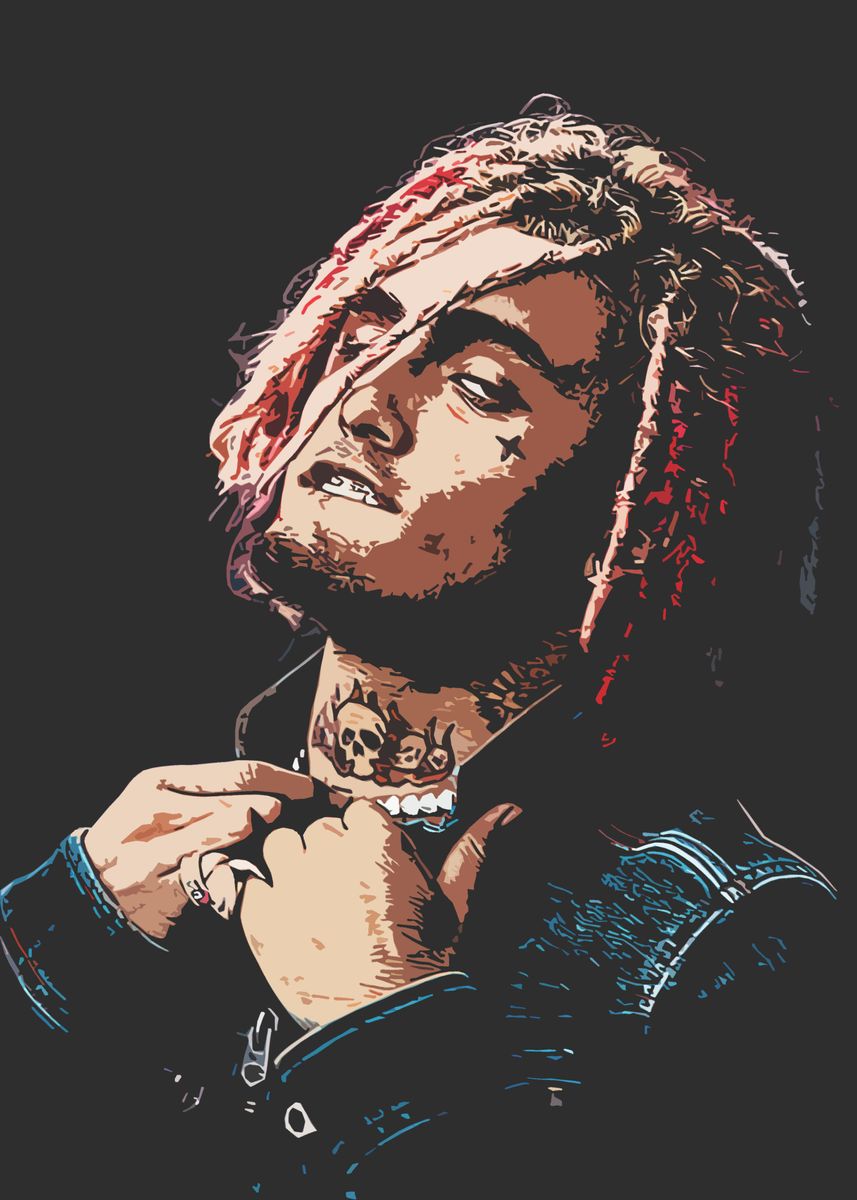 'lil pump' Poster, picture, metal print, paint by Thogi Gio | Displate