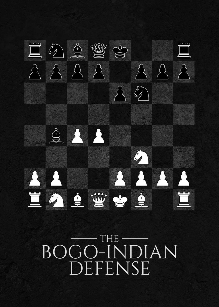 'Bogo Indian Defense Chess' Poster, picture, metal print, paint by IMR ...