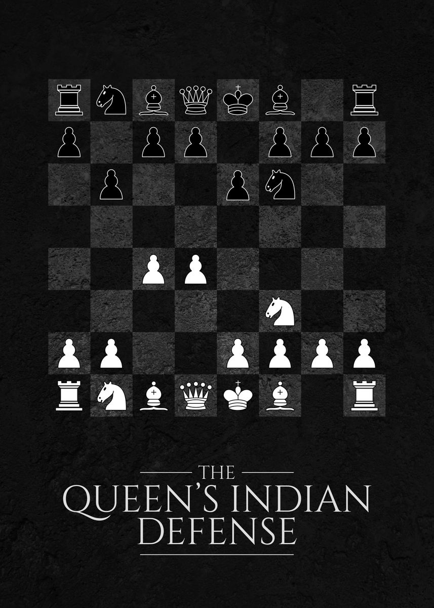 'Queen Indian Defense Chess' Poster, picture, metal print, paint by IMR ...