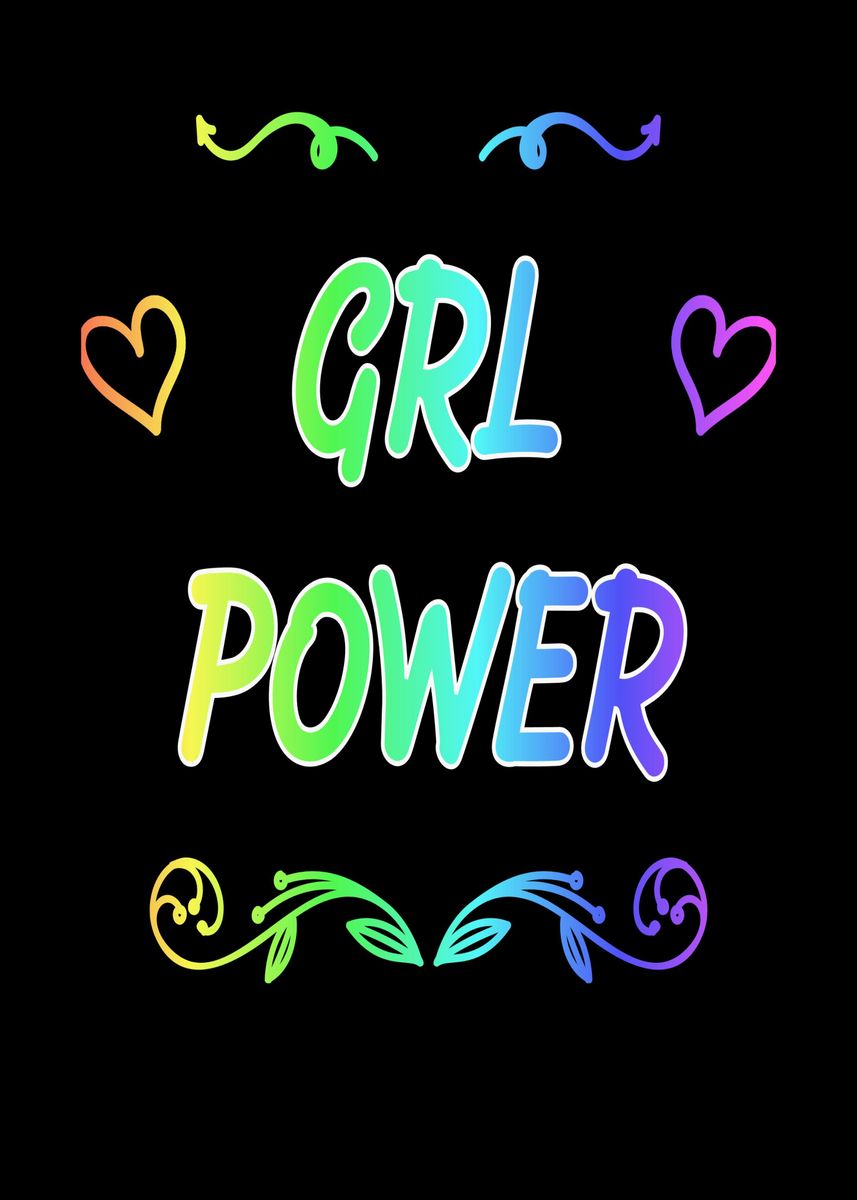 'Girls Power Funny slogan' Poster, picture, metal print, paint by ...