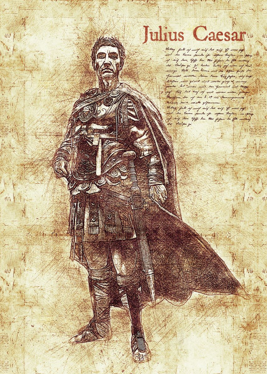 'Julius Caesar' Poster, picture, metal print, paint by Printed Artings ...