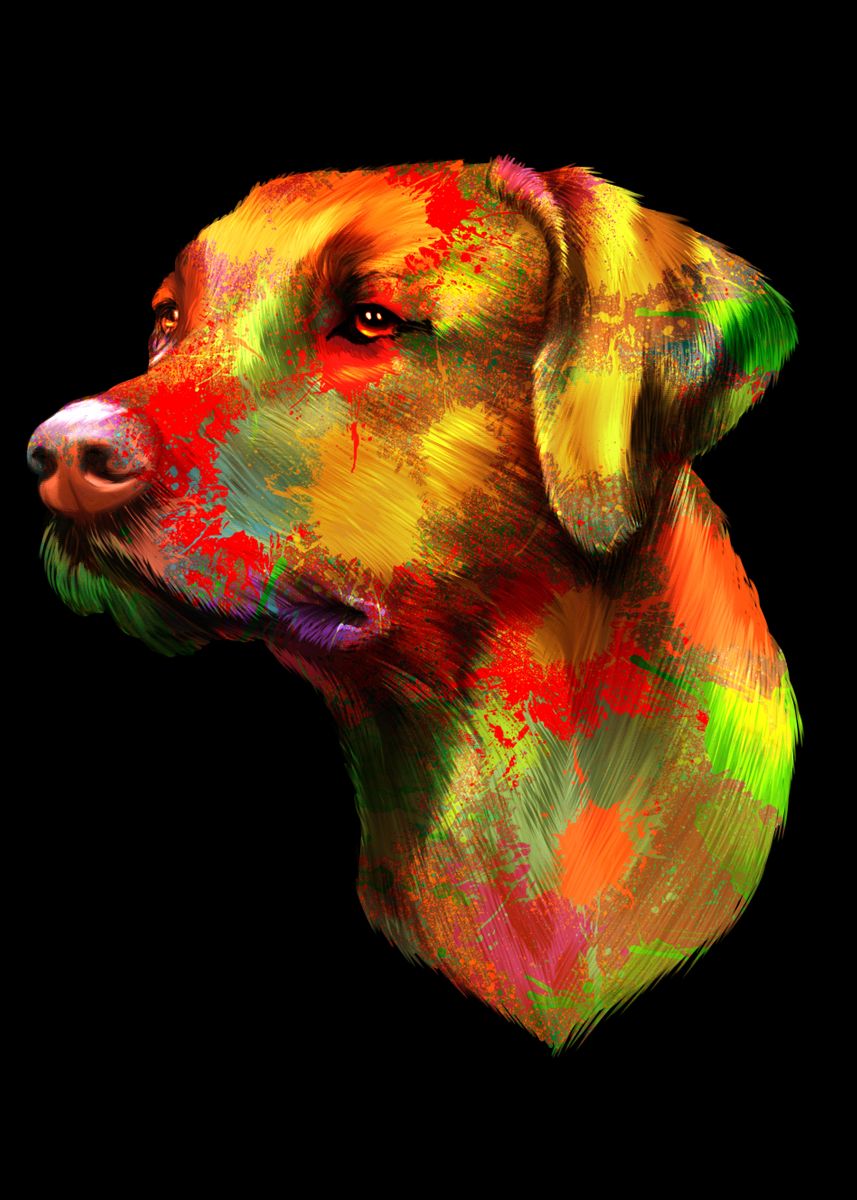'Rhodesian Ridgeback' Poster, picture, metal print, paint by Wonderful ...