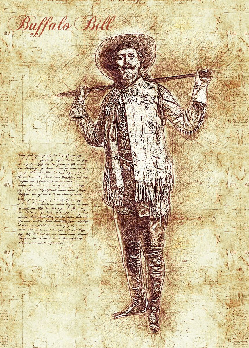 'Buffalo Bill' Poster, picture, metal print, paint by Printed Artings ...