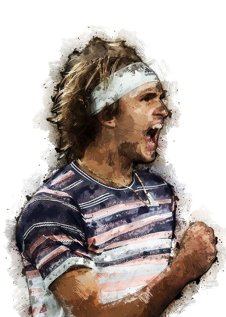 'Alexander Zverev' Poster by VEC Group | Displate