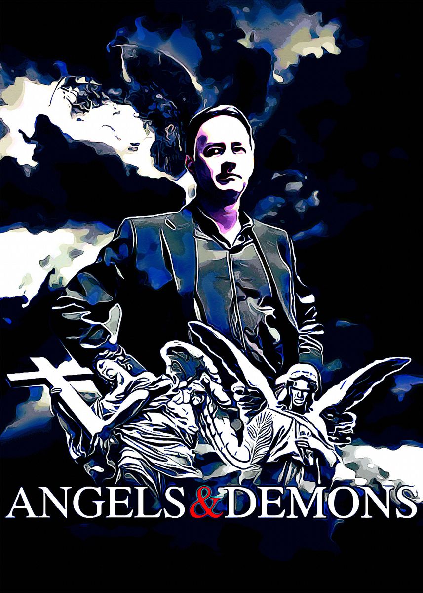 'Angels Demons 4' Poster, picture, metal print, paint by Kaye Luca ...
