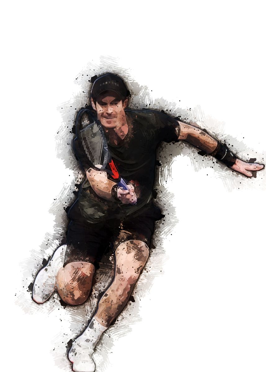 'Andy Murray' Poster, picture, metal print, paint by VEC Group | Displate