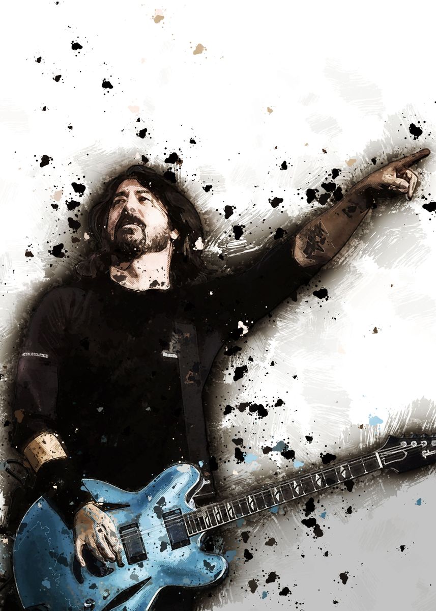 'Dave Grohl' Poster by HD TEAM | Displate
