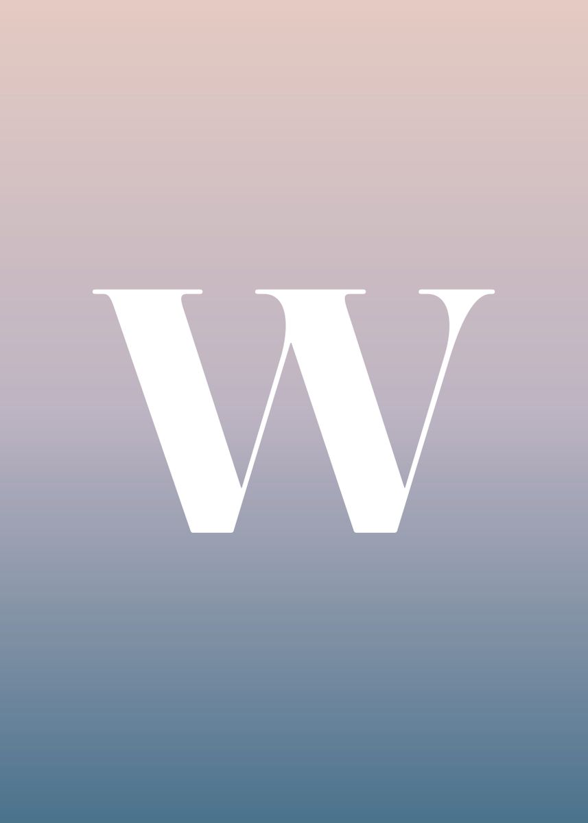 'Letter W Print' Poster, picture, metal print, paint by KRPrintShop ...