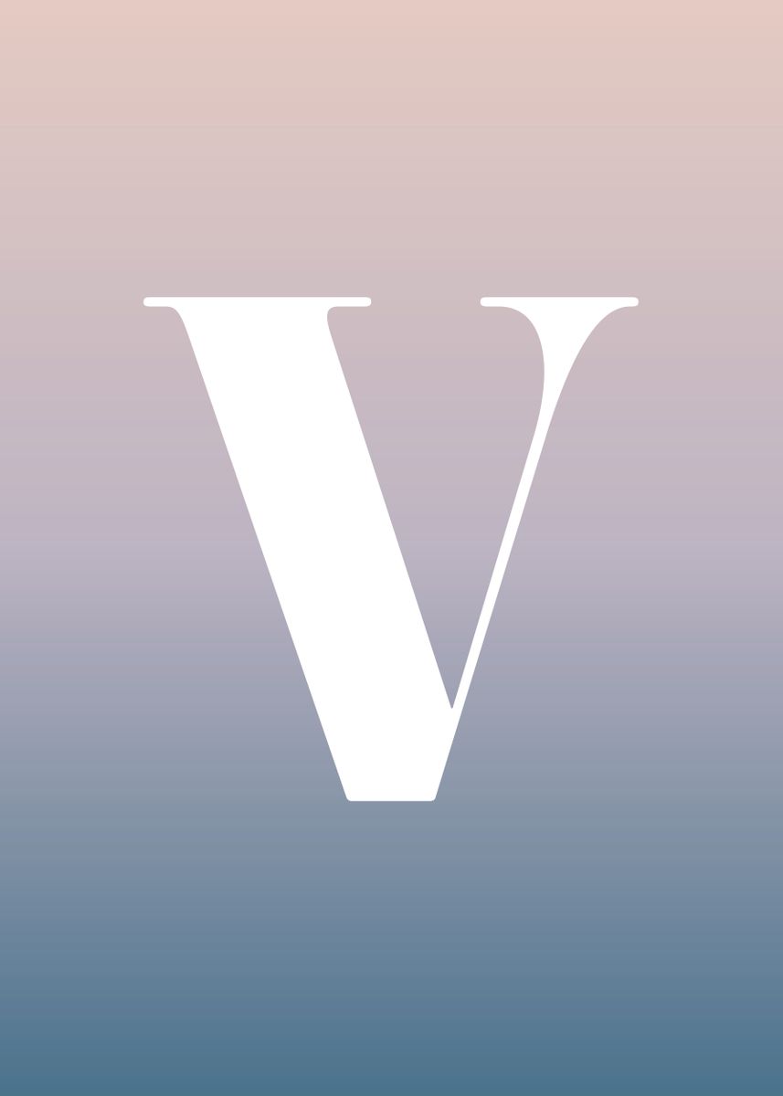 'Letter V Print' Poster, picture, metal print, paint by KRPrintShop ...