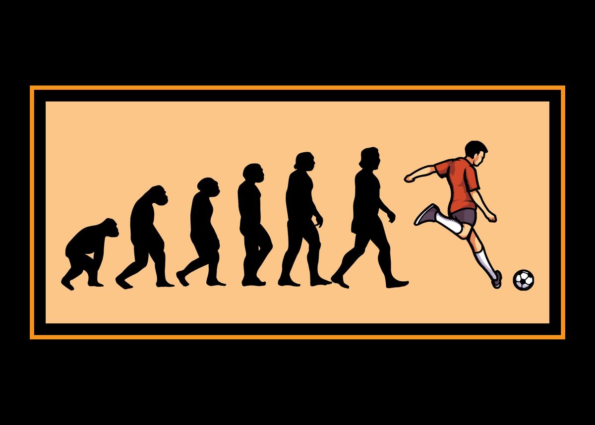 'Football player Evolution' Poster by ankarsdesign | Displate