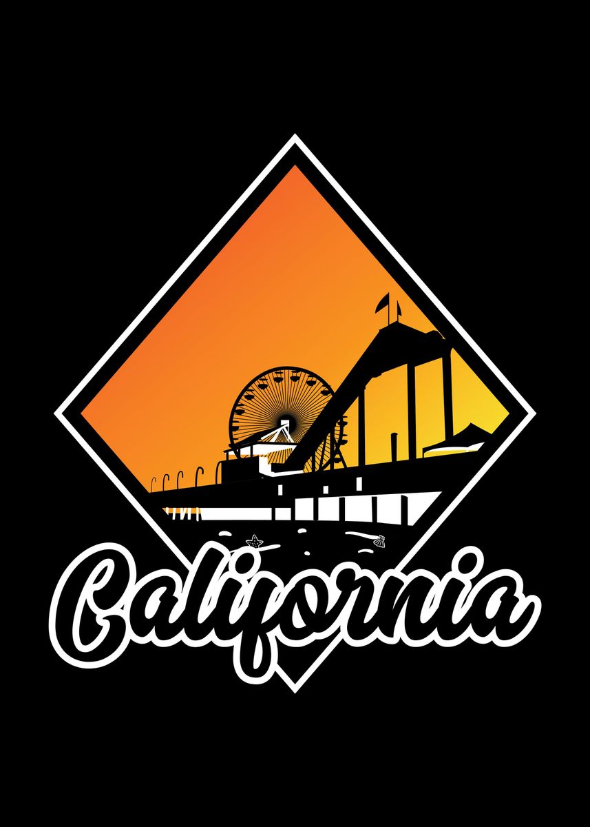 'California Beach' Poster by Baun Studios | Displate