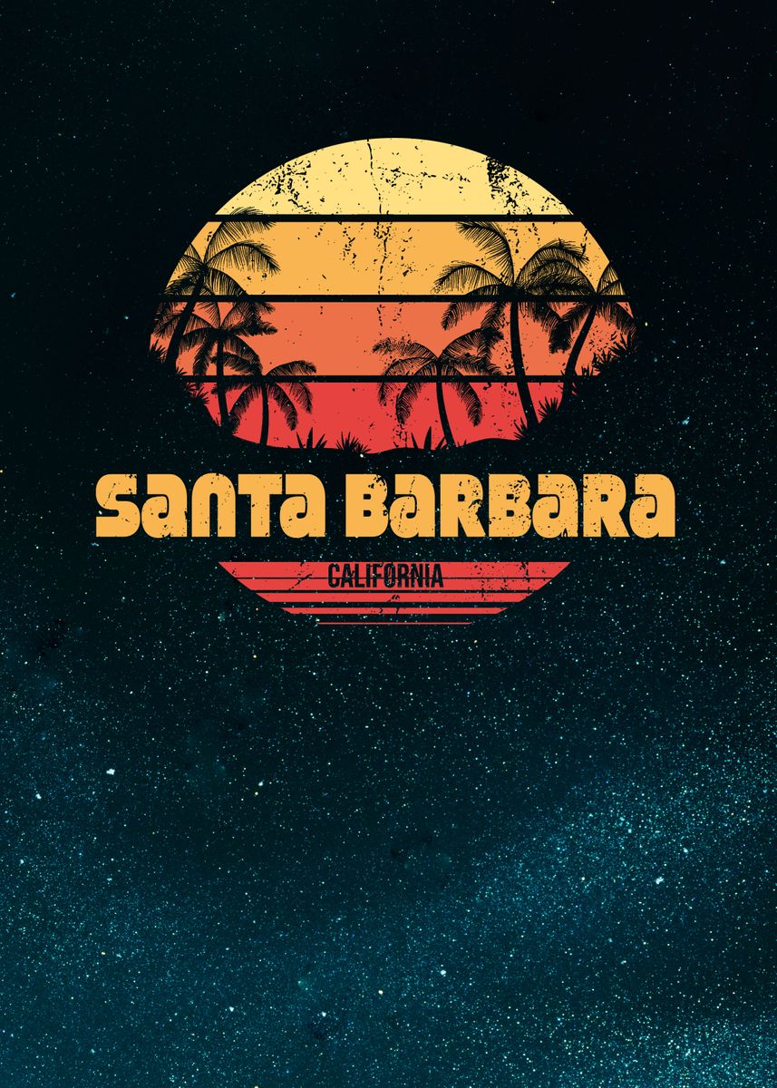 'Santa Barbara' Poster, picture, metal print, paint by osmik | Displate