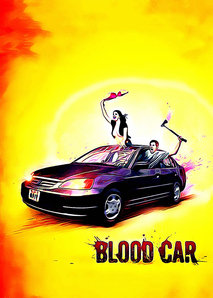 'Blood Car' Poster, picture, metal print, paint by Katerina Lim | Displate