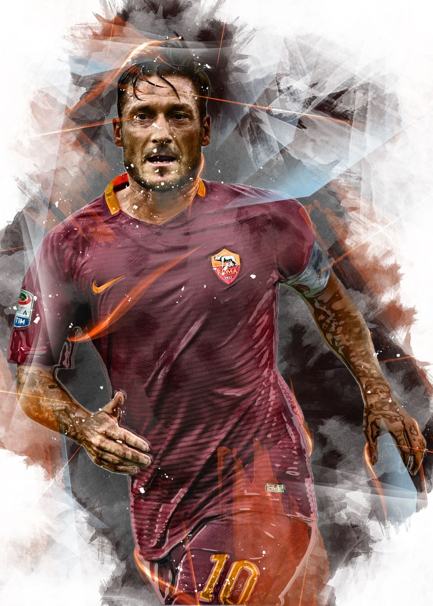 'Francesco Totti' Poster, picture, metal print, paint by Mcgilvery ...