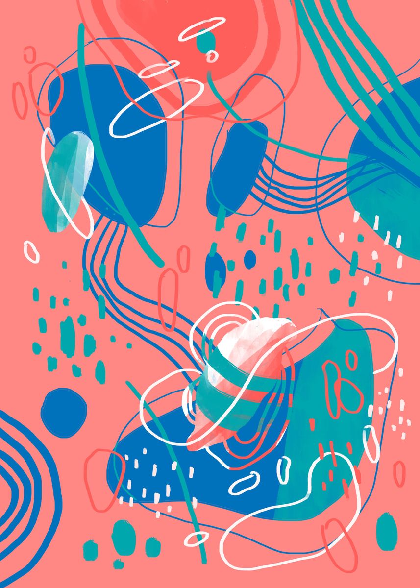 'Abstract blob illustration' Poster by NatiCanias | Displate