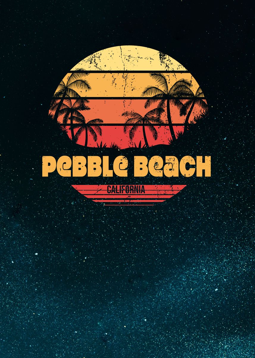'Pebble Beach' Poster, picture, metal print, paint by osmik | Displate