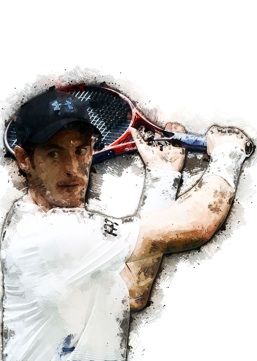 'Andy Murray' Poster, picture, metal print, paint by VEC Group | Displate