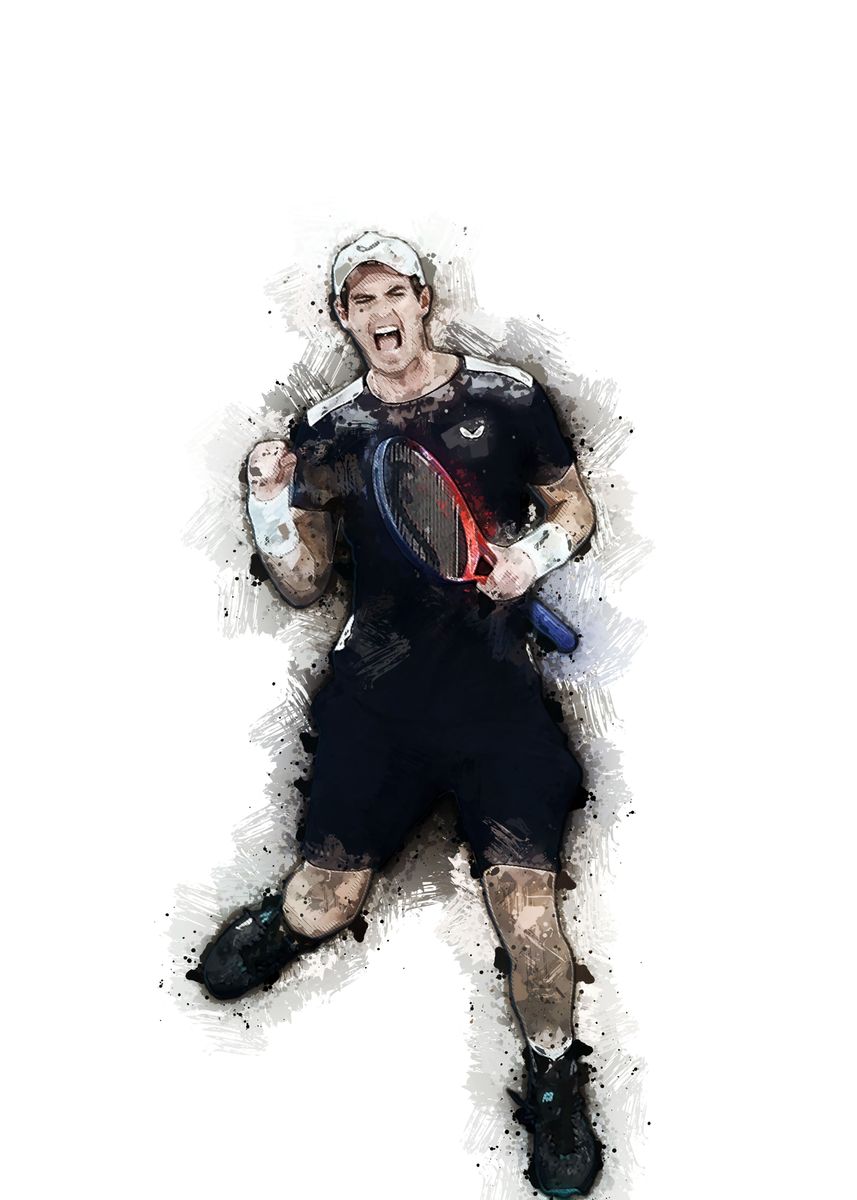 'Andy Murray' Poster, picture, metal print, paint by VEC Group | Displate