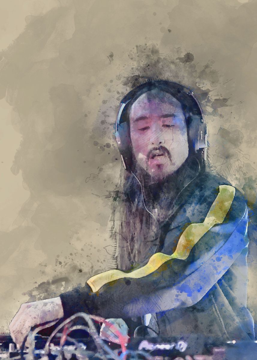 'Steve Aoki' Poster, picture, metal print, paint by MDA STUDIO | Displate