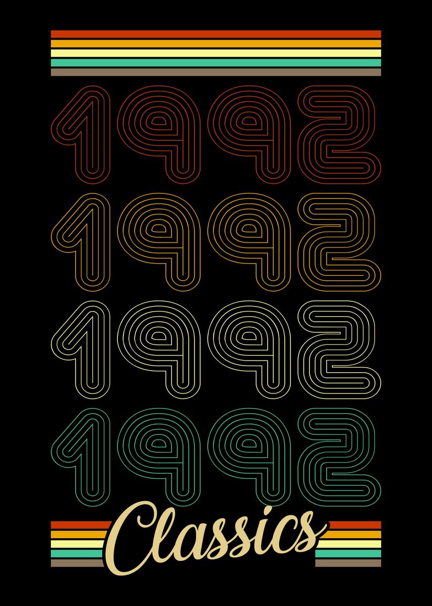 'Vintage Classics 1992' Poster by Cooldruck | Displate
