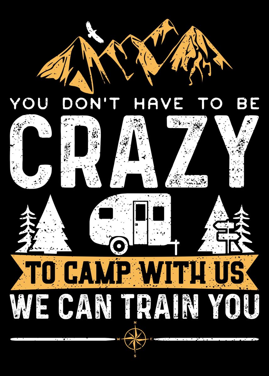 'You Dont Have To Be Crazy' Poster, picture, metal print, paint by ...