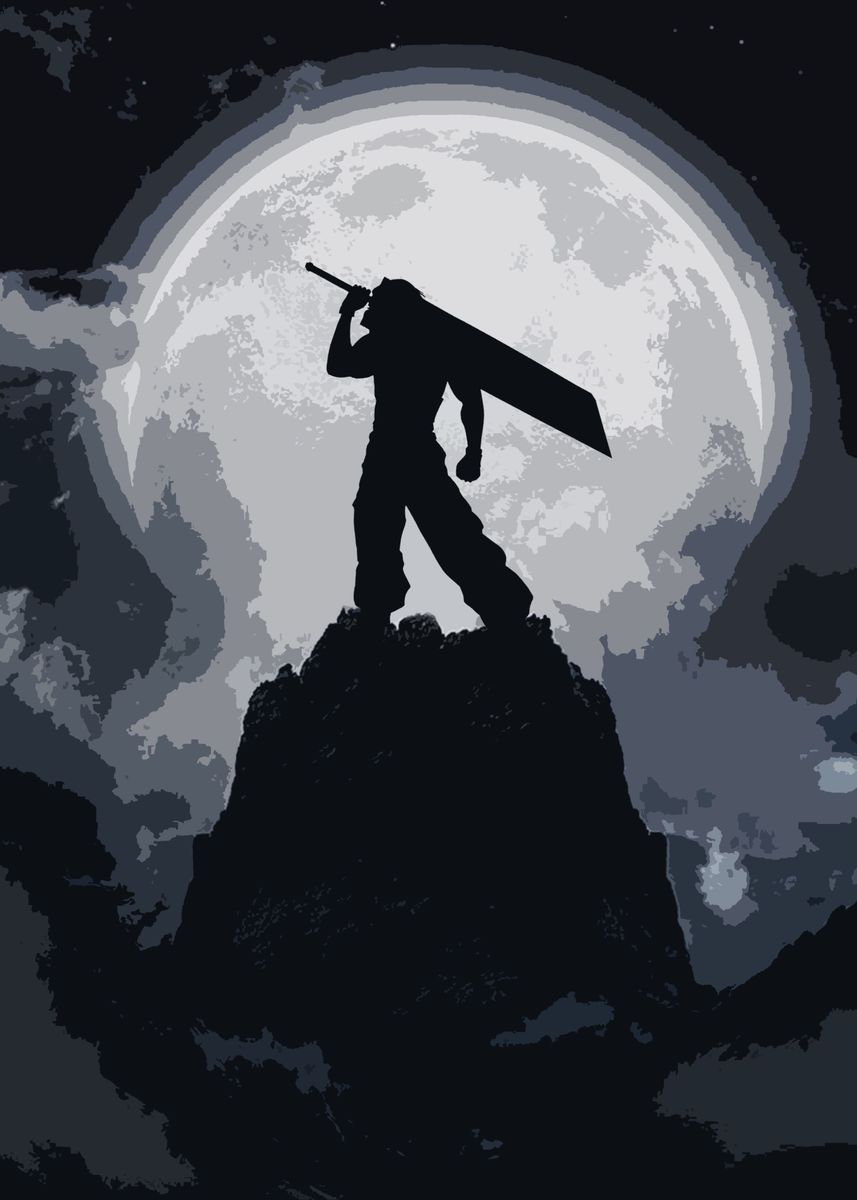 'Moon Fight 11' Poster, picture, metal print, paint by Freak Creator ...