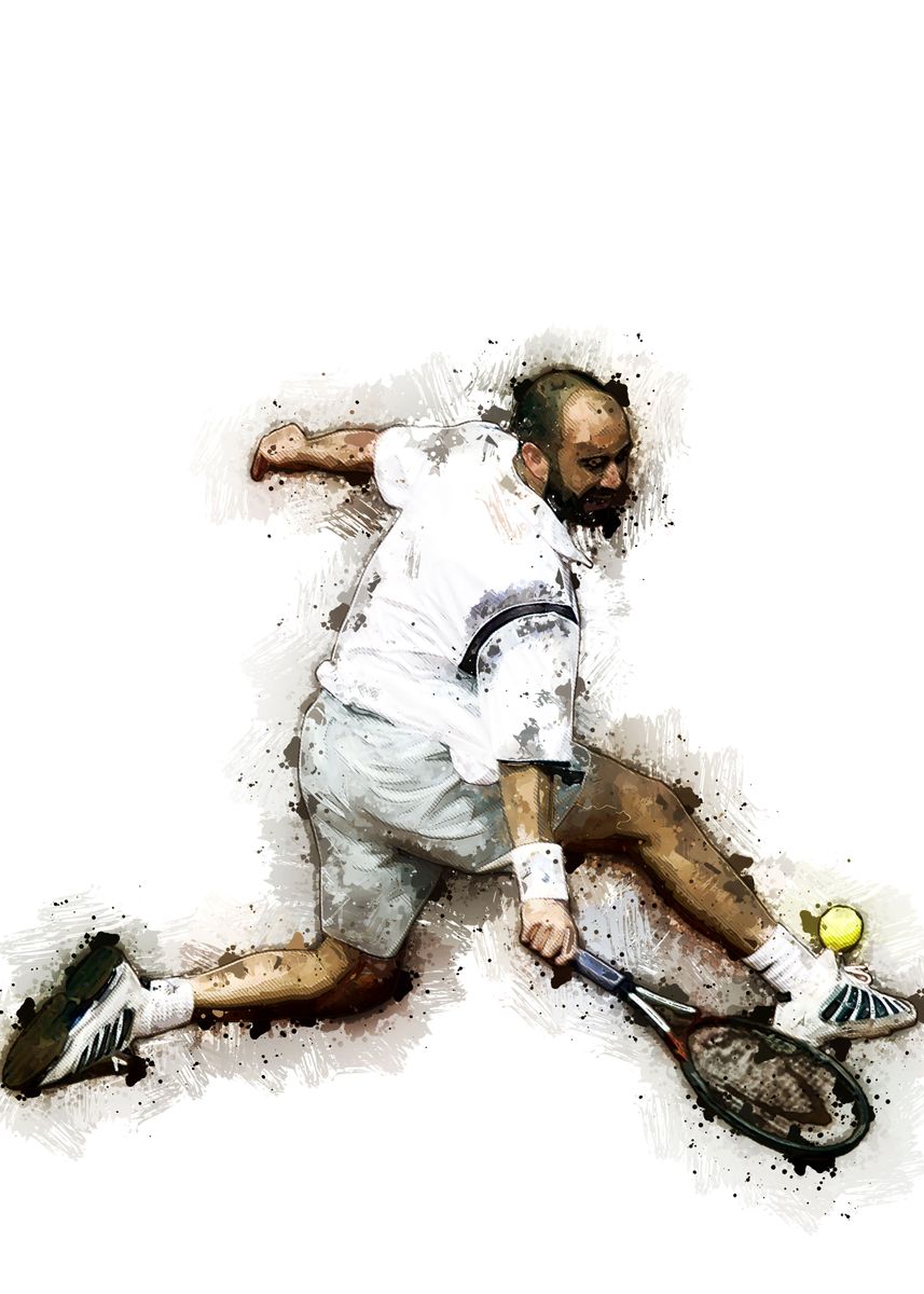 'Andre Agassi' Poster by VEC Group | Displate