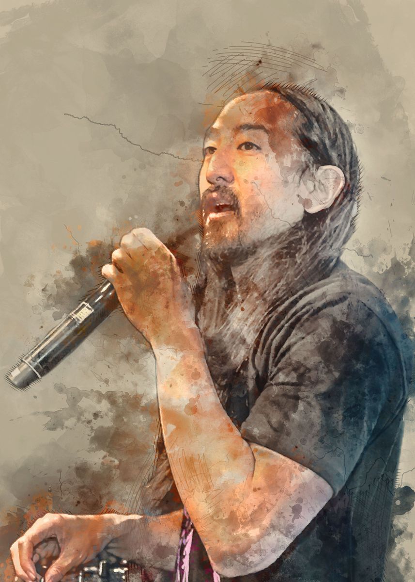 'Steve Aoki' Poster, picture, metal print, paint by MDA STUDIO | Displate