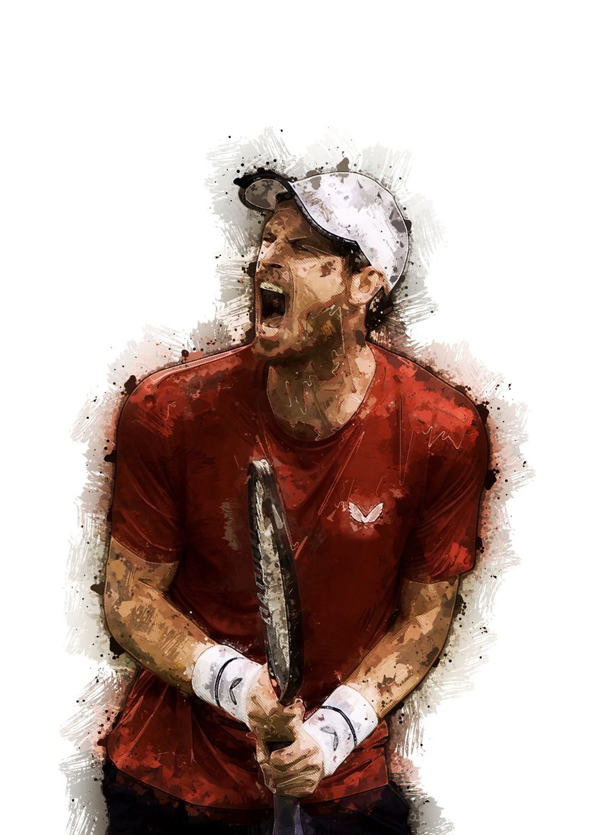'Andy Murray' Poster, picture, metal print, paint by VEC Group | Displate