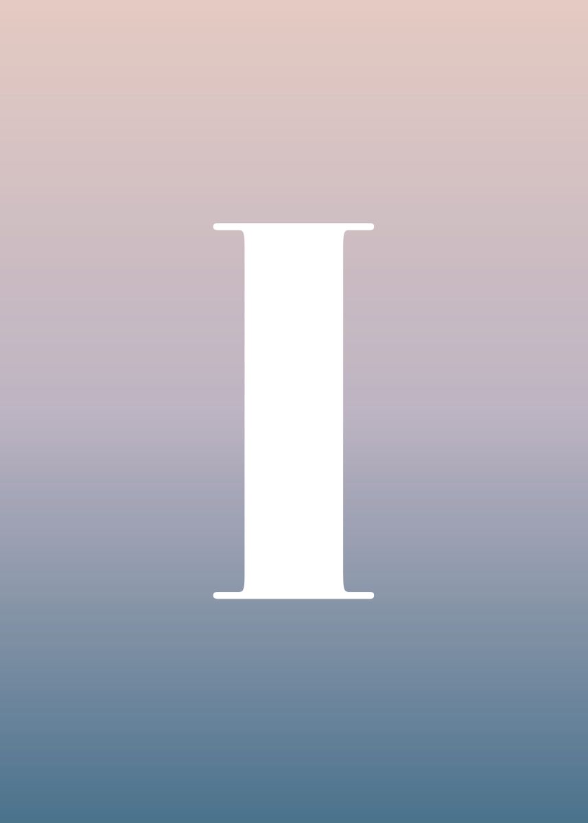 'Letter I Print' Poster, picture, metal print, paint by KRPrintShop ...