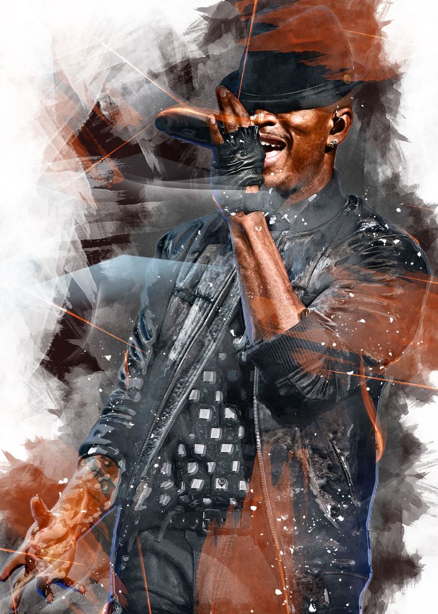 'Ne Yo' Poster, picture, metal print, paint by Denis Siggers | Displate