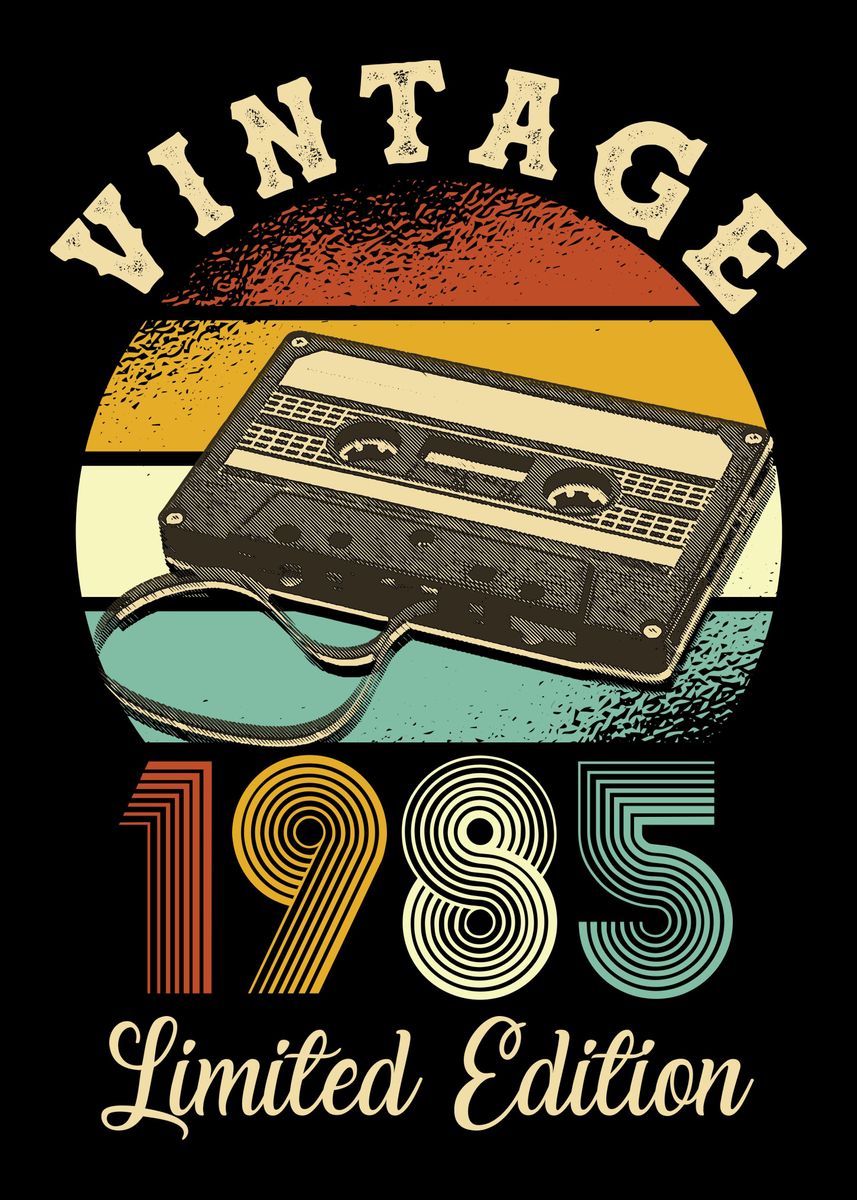'Vintage 1985' Poster by Cooldruck | Displate