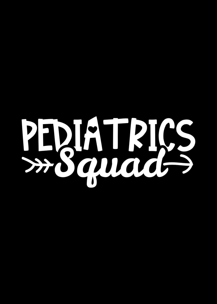 'Pediatrics Squad Nurse Nur' Poster, picture, metal print, paint by ...