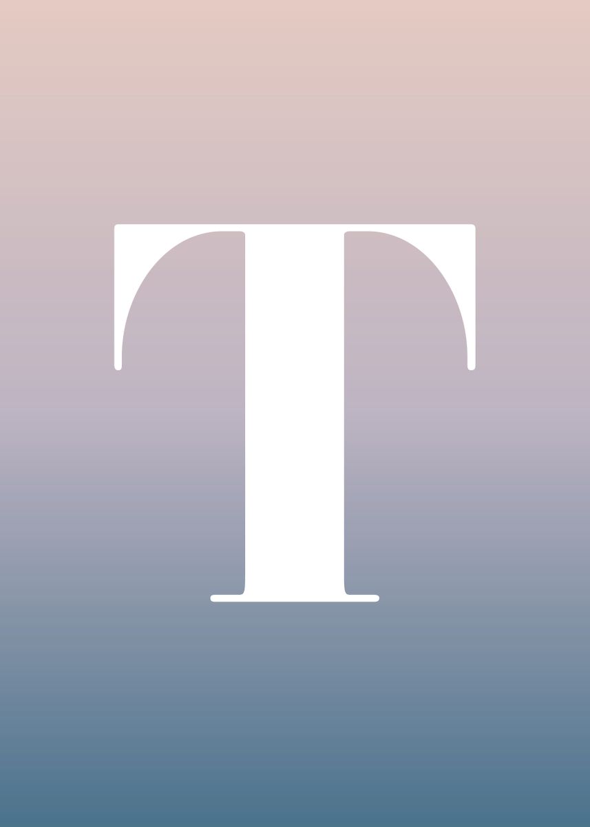 'Letter T Print' Poster by KRPrintShop | Displate