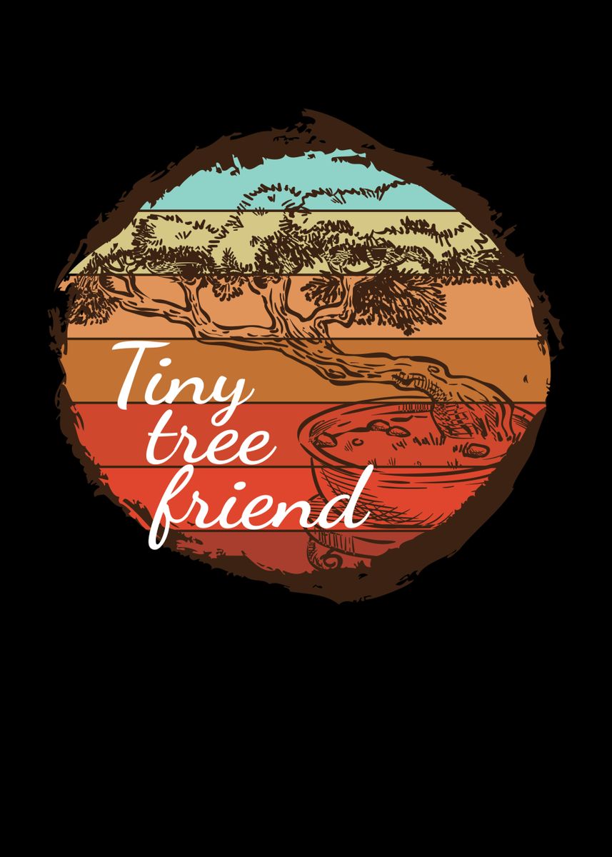'Tiny Tree Friend Tree Zen' Poster, picture, metal print, paint by ...