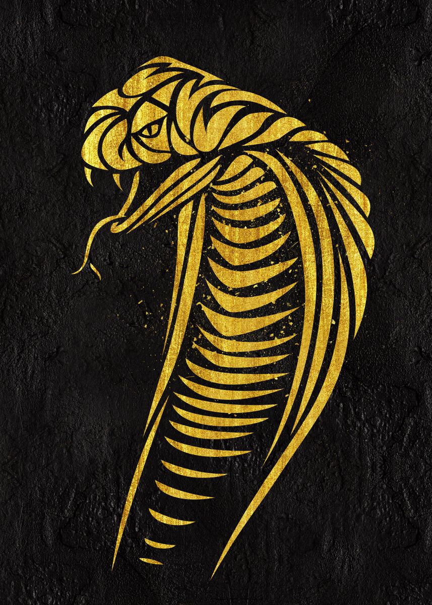 'Golden Cobra' Poster, picture, metal print, paint by Alberto Perez ...