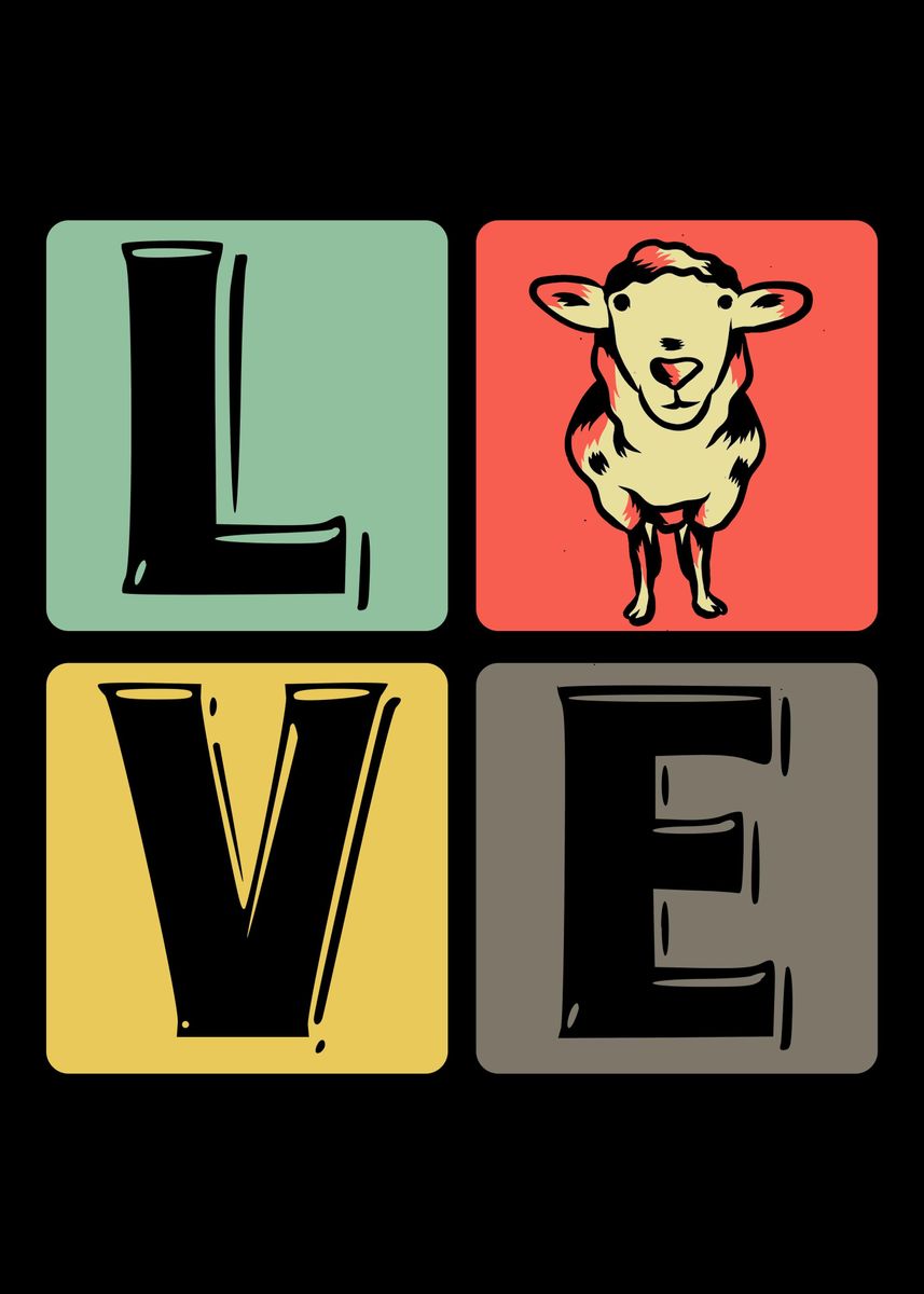 'Sheep love' Poster by ankarsdesign | Displate