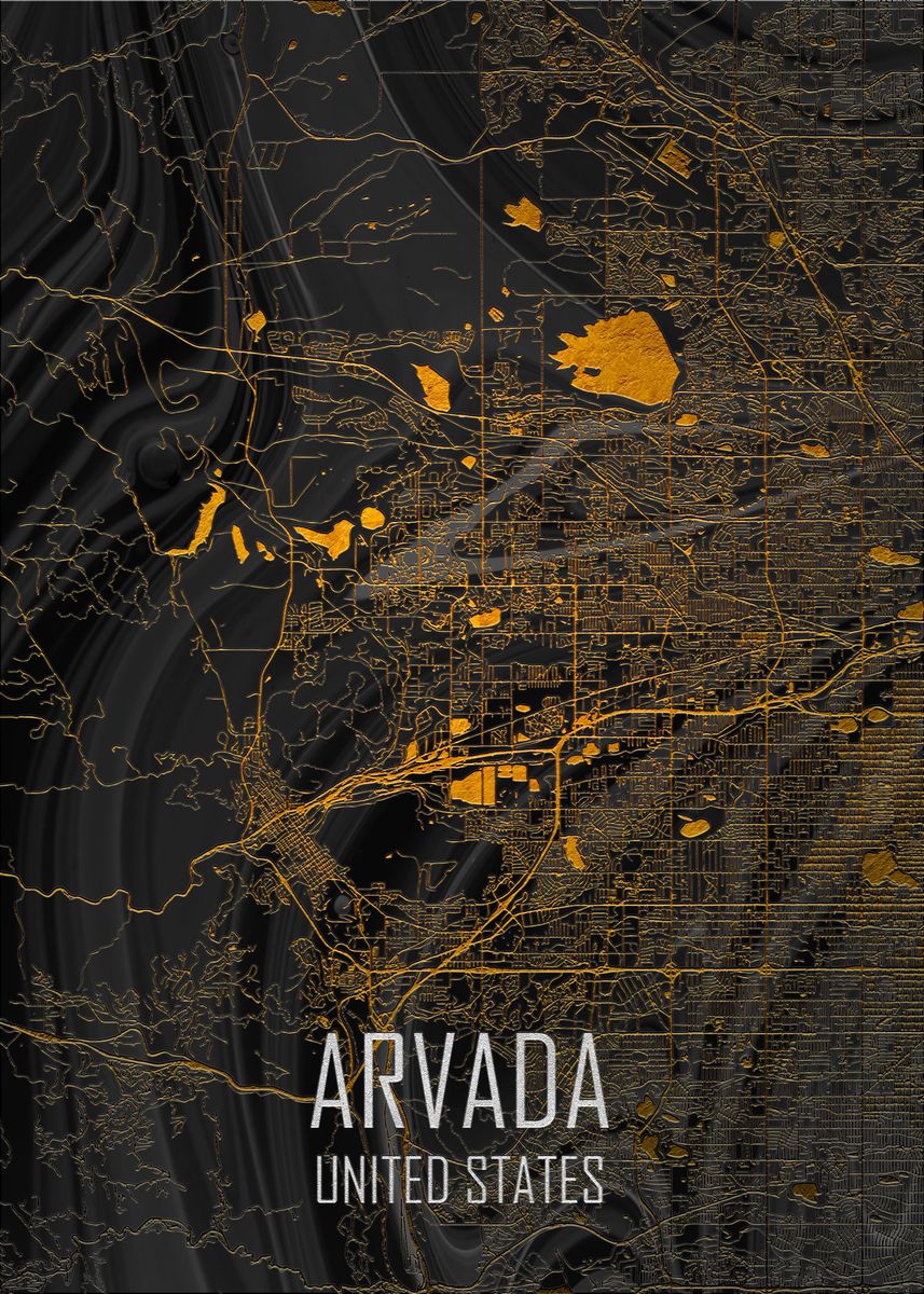'Arvada United States' Poster, picture, metal print, paint by Coconut ...