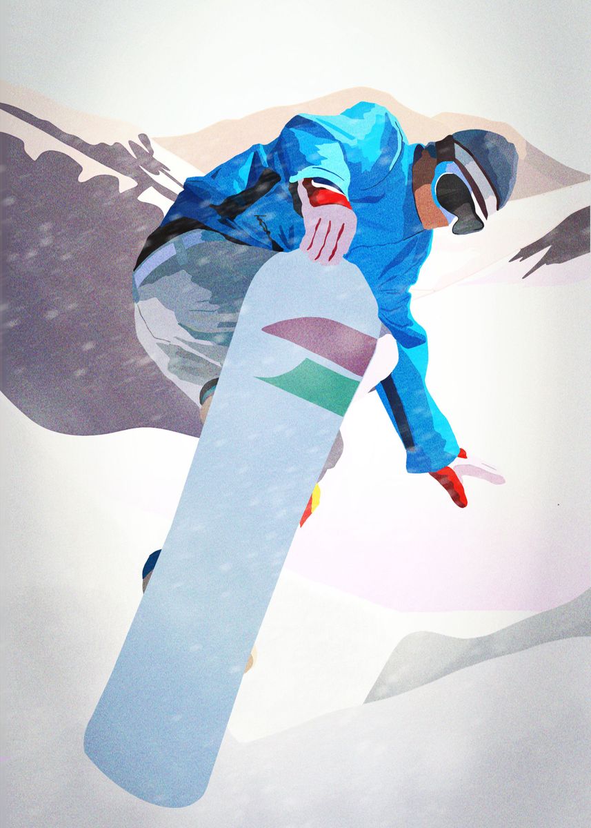 'Snowboarding Winter Sport' Poster, picture, metal print, paint by Max ...